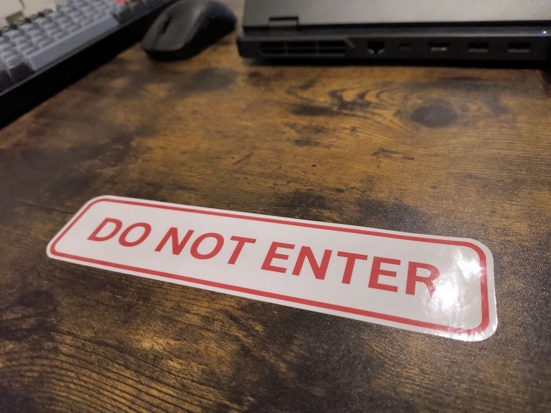 Do Not Enter Sign Sticker Vinyl Decal Red Wall Door Window Waterproof ...