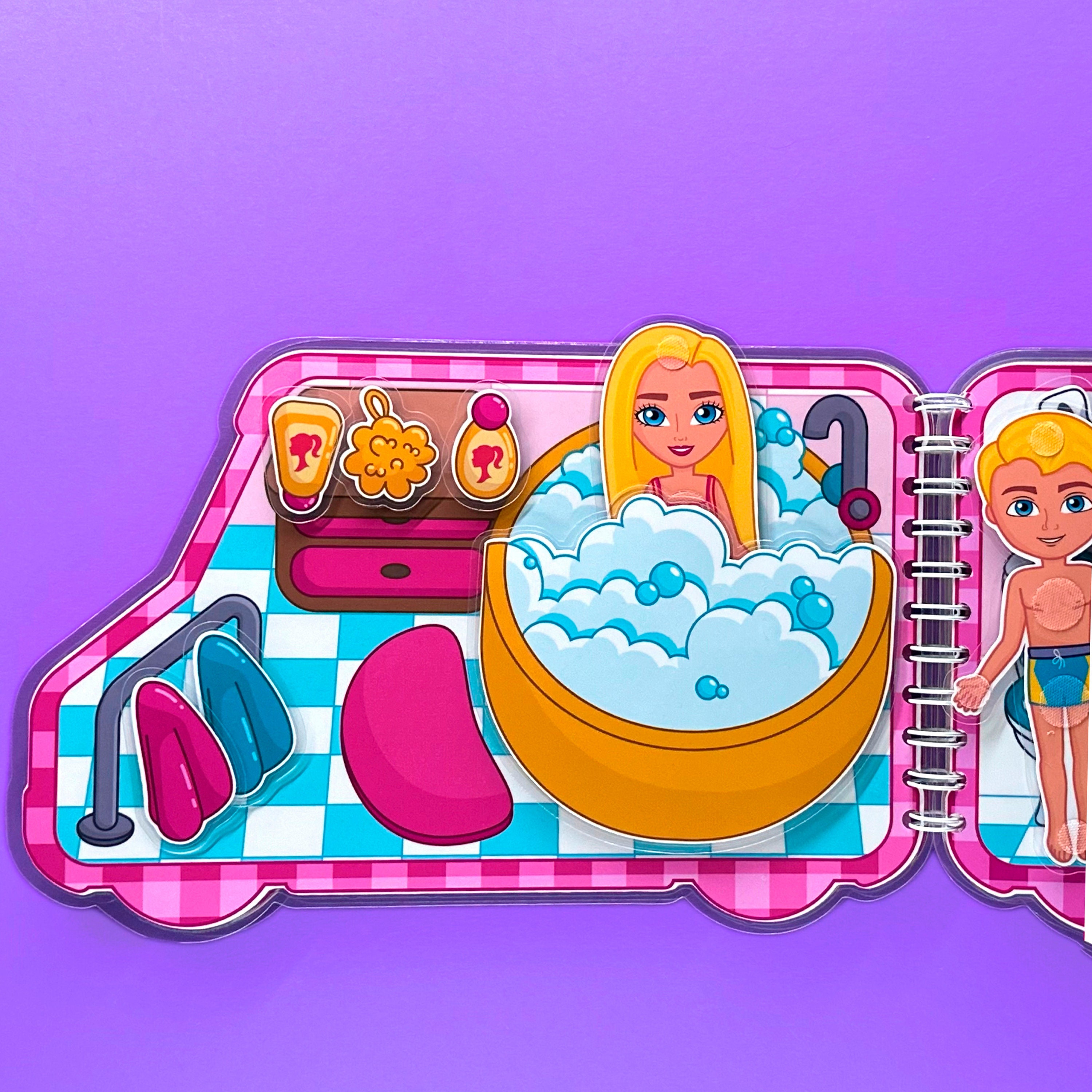 Barbie Velcro Busy Book,quiet Book - Etsy
