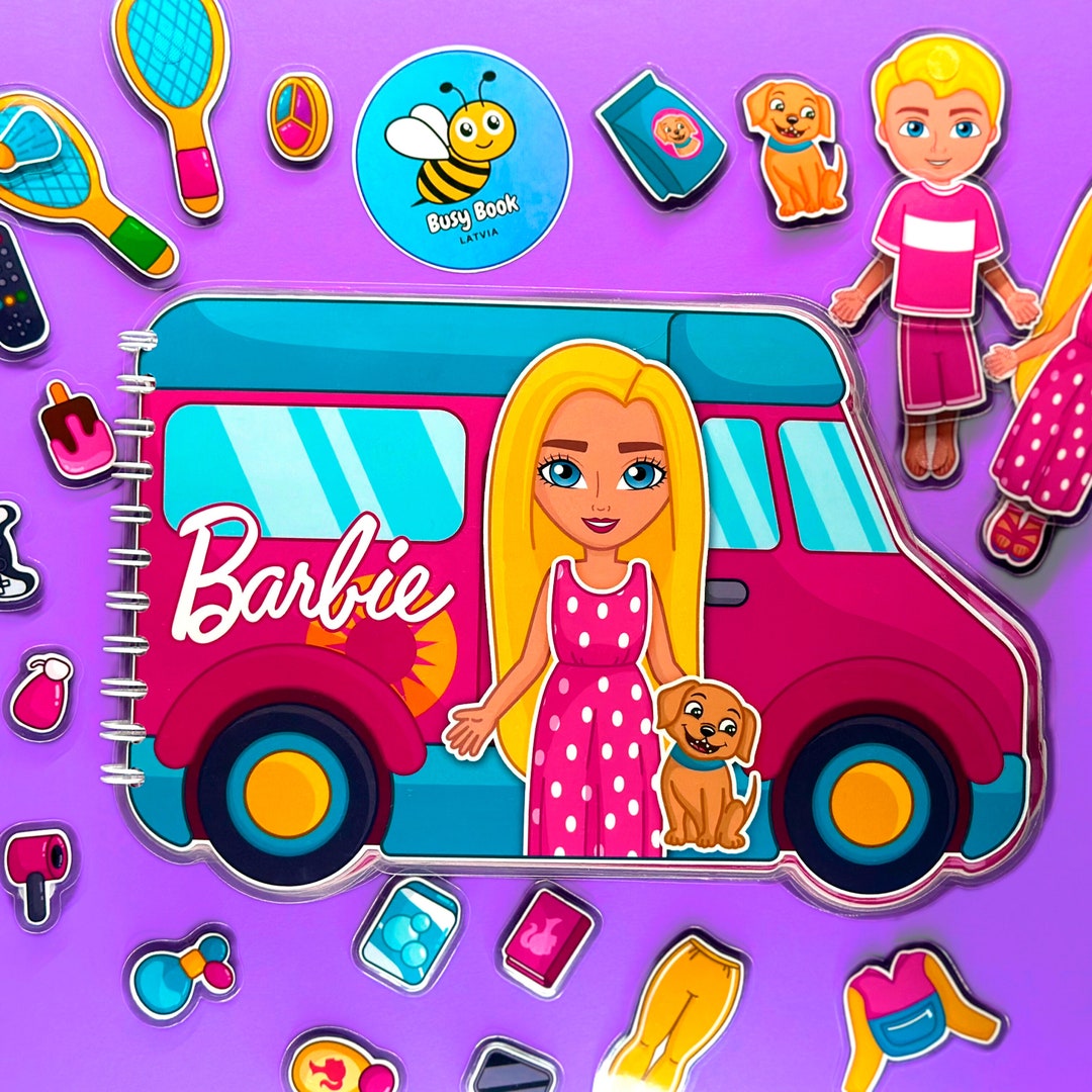 Barbie Velcro Busy Book,quiet Book - Etsy