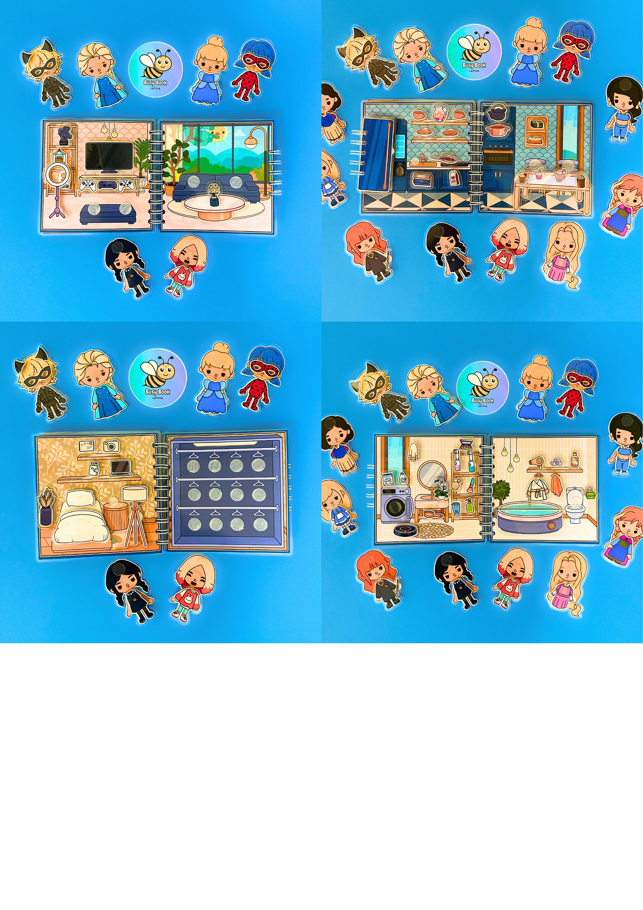 Toca Boca Busy Book Large Collection of Characters , Outfits and ...