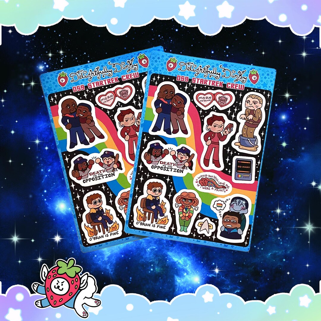 DS9 Star Trek Crew Sticker Sheet | Retro Sci-fi Stickers A5 Sheet - Etsy