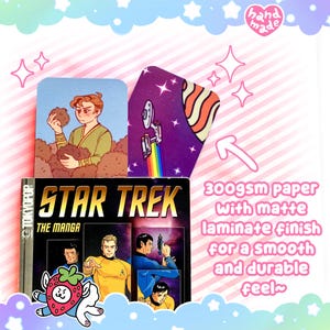 TOS Star Trek Bookmark Bundle | Retro Sci-fi Matte Laminate Spock Kirk ...
