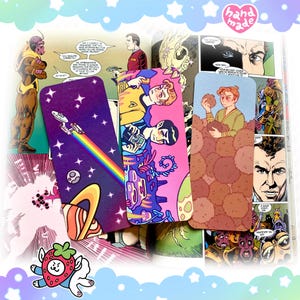 TOS Star Trek Bookmark Bundle | Retro Sci-fi Matte Laminate Spock Kirk ...