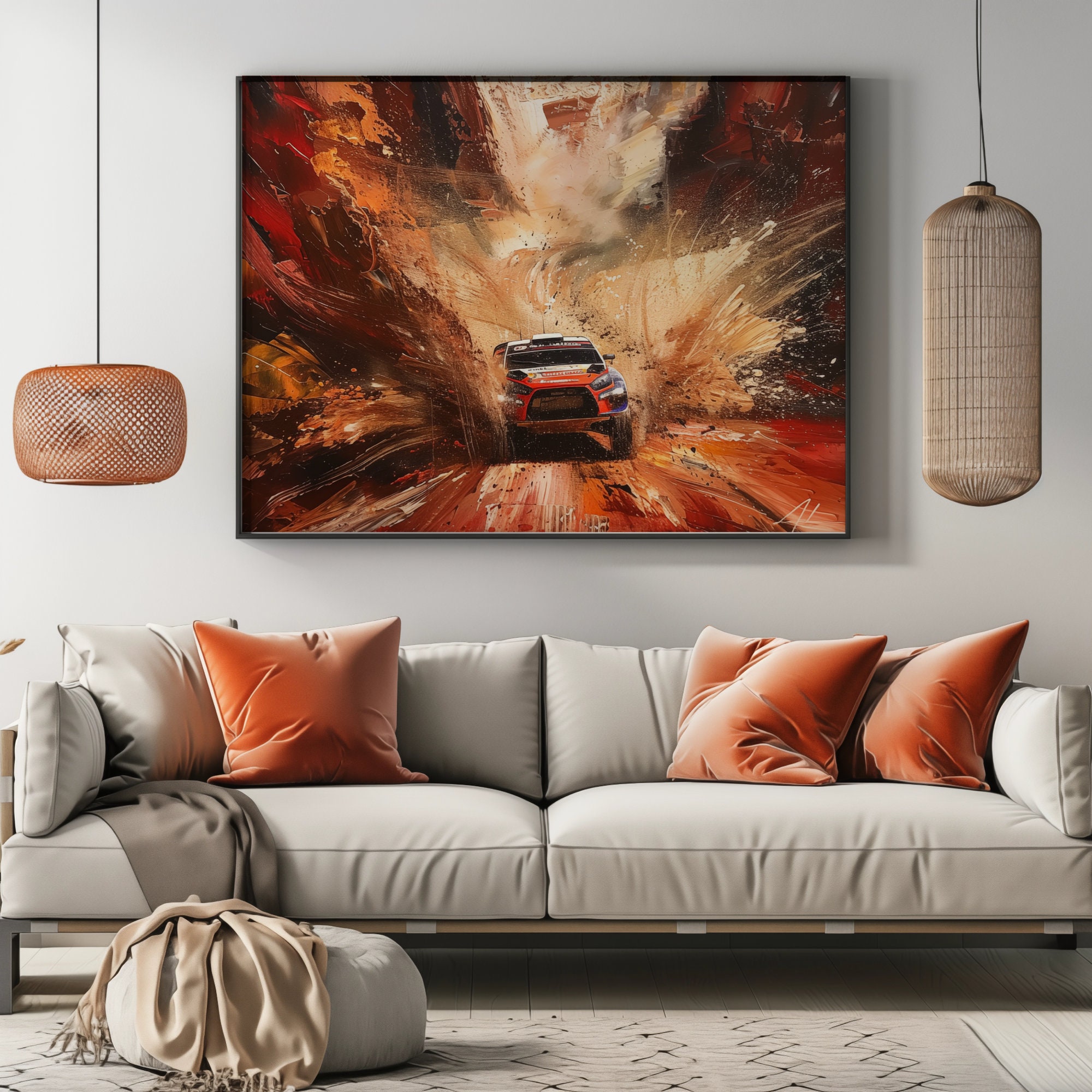 Canyon Rush: Rally Car in Motion, Rally Racing, Wall Art, Classic ...