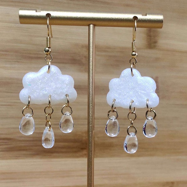 Rain Cloud Earrings - Etsy