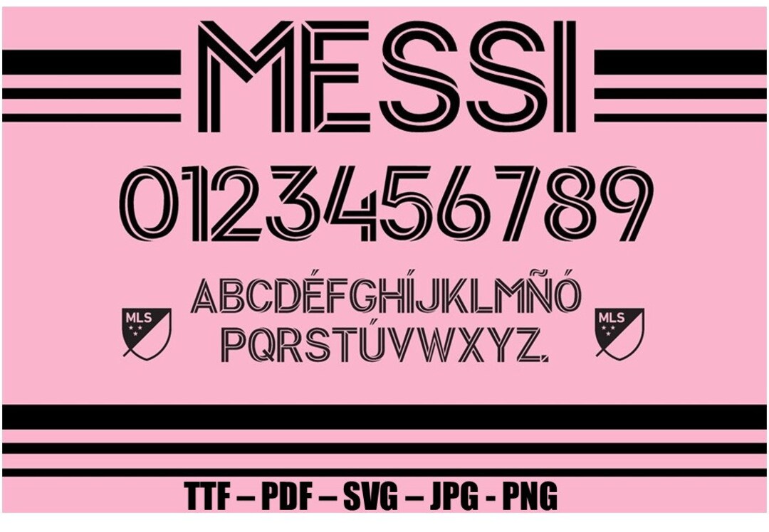 Inter Miami Font Vector Typography 2023/2024 Vector Pattern, TTF SVG ...