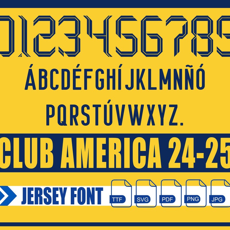Club America Font - Etsy