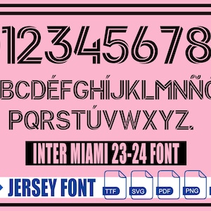 Inter Miami Font - Etsy