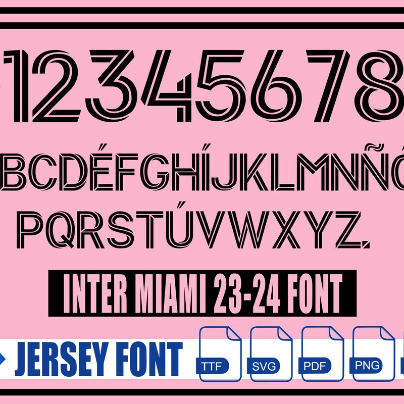 Messi Jersey Font - Etsy