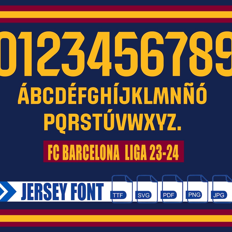Messi Jersey Font - Etsy