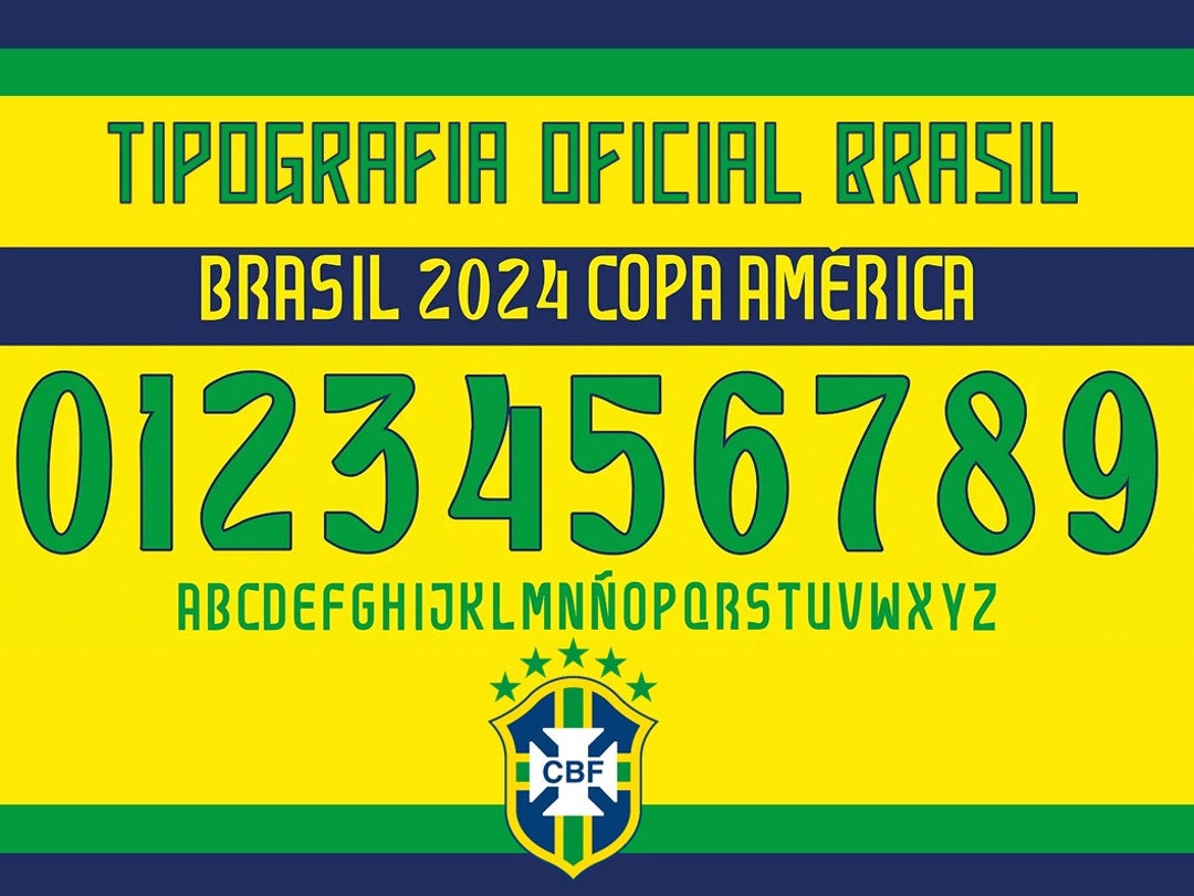 Font Vector Brasil Eurocopa 2024 Brazil Fuente Para Camiseta De Fútbol ...