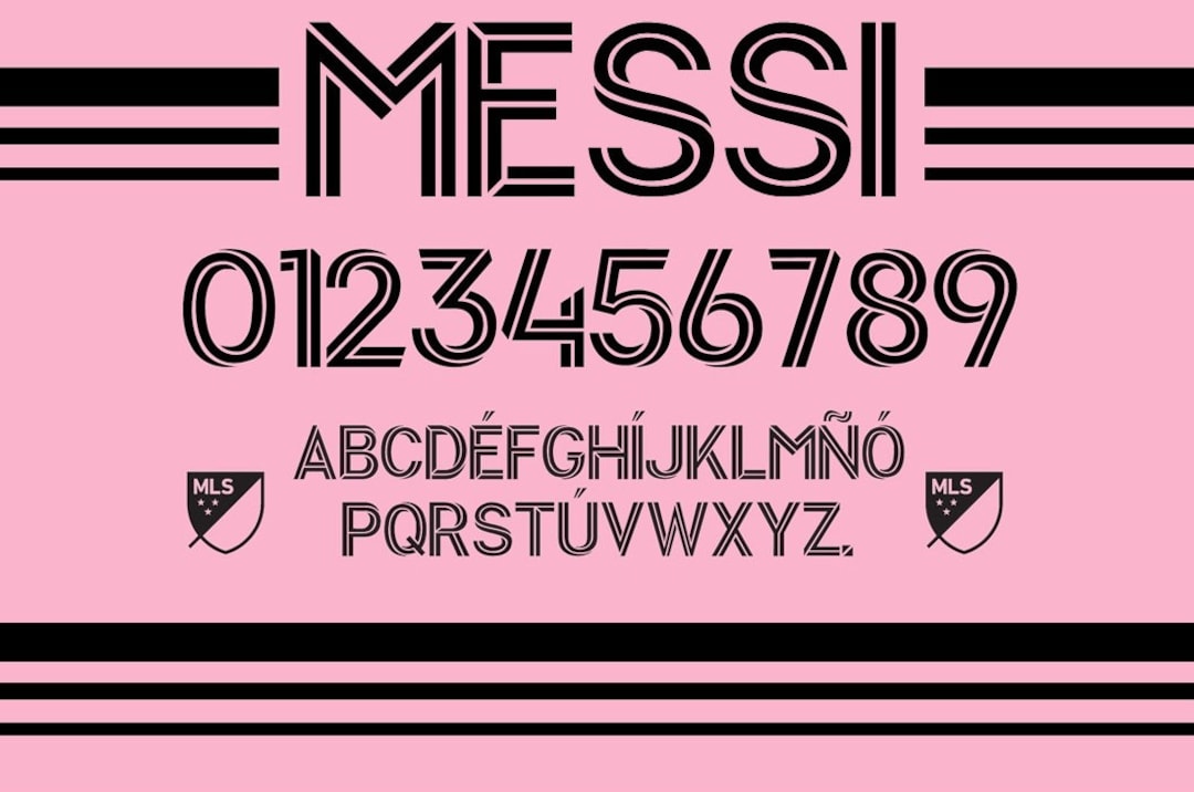 Inter De Miami font Vector Tipografía 2023/2024 Fuente Para Camiseta De ...
