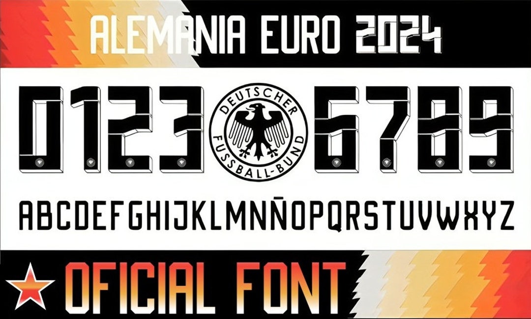 Font Vector Alemania Eurocopa 2024 Vector Pattern TTF SVG PDF Vector ...