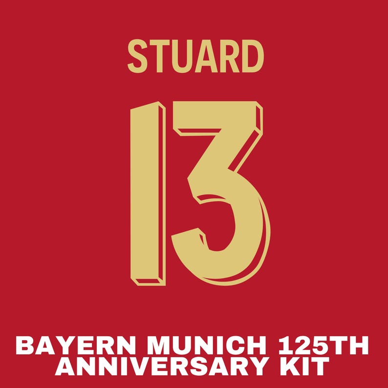 Bayern Munich 125th Anniversary Kit Digital Download for Shirts, Names ...