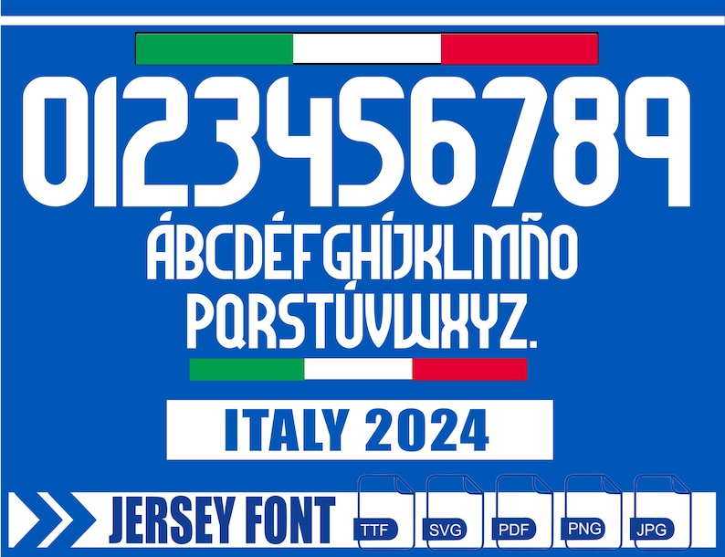 Italy 2023-2024 Font – Digital Download for Shirts, Names & Numbers ...