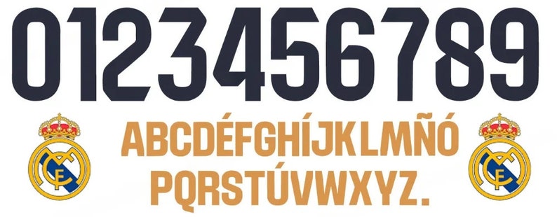Font Vector Jersey Real Madrid 2023/2024 Vector Pattern, Font SVG, Pdf ...