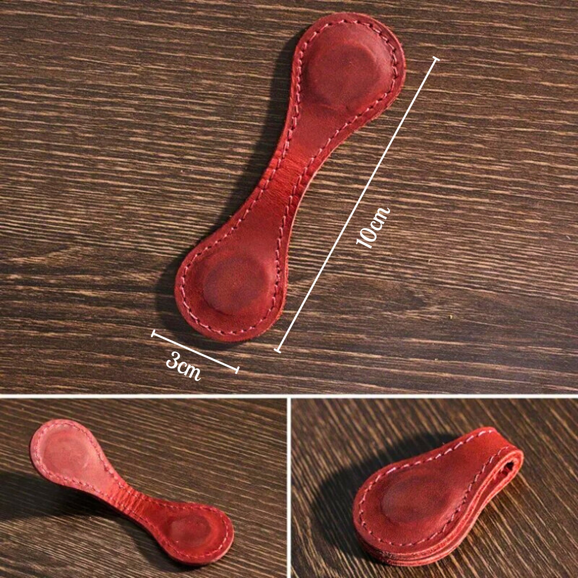 Personalised Leather Magnetic Bookmark, Custom Engraved Leather ...