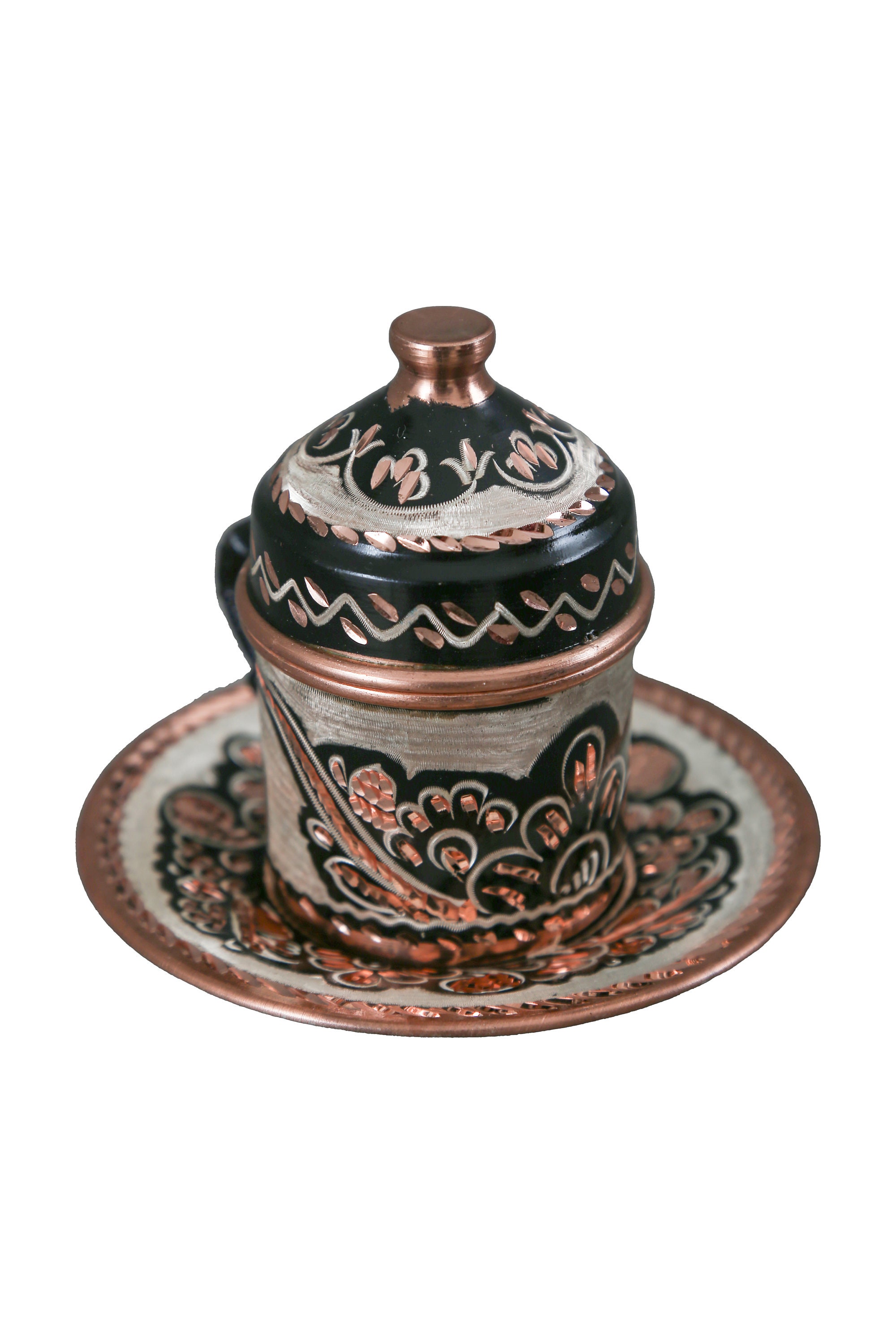 For One Person Turkish Coffee Set Turkish Copper Serving Set With ...