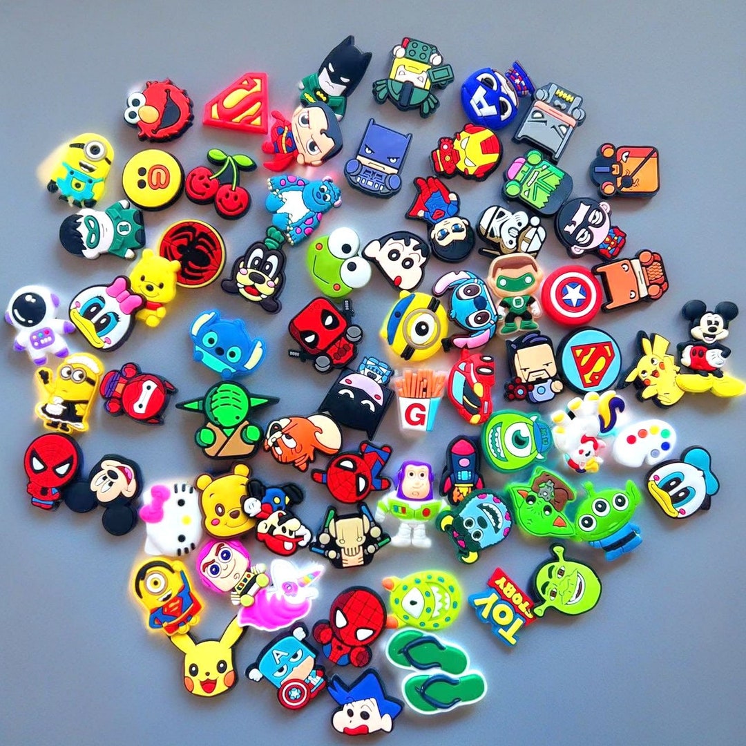 100 Different Styles Croc Shoe Charms Bundle,10-100pcs Croc Jibbitz ...