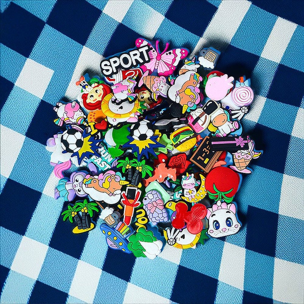 100 Different Styles Croc Shoe Charms Bundle,10-100pcs Croc Jibbitz ...