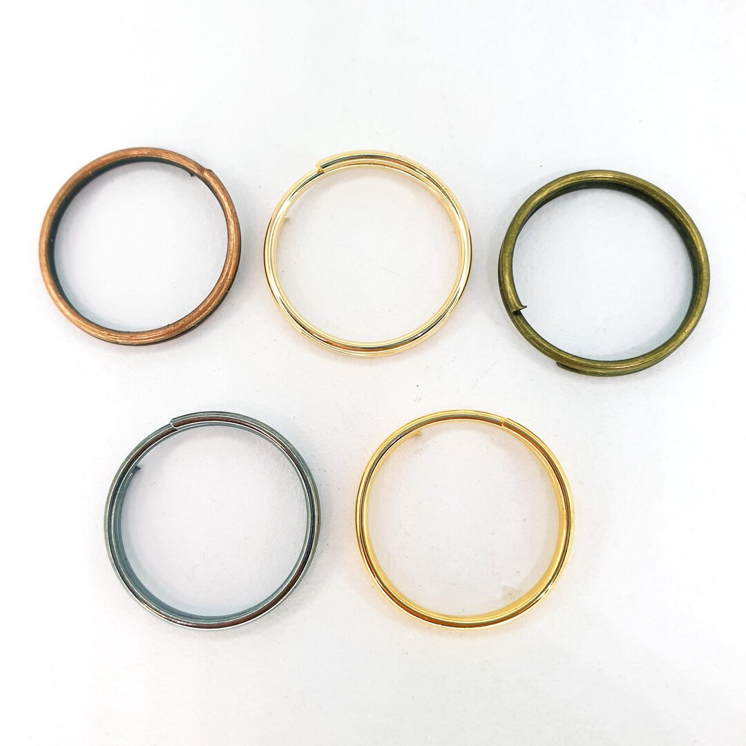 10 Pcs/pack 20mm Gold KC Gold Bronze Cooper Gun Black Double Jump Rings ...