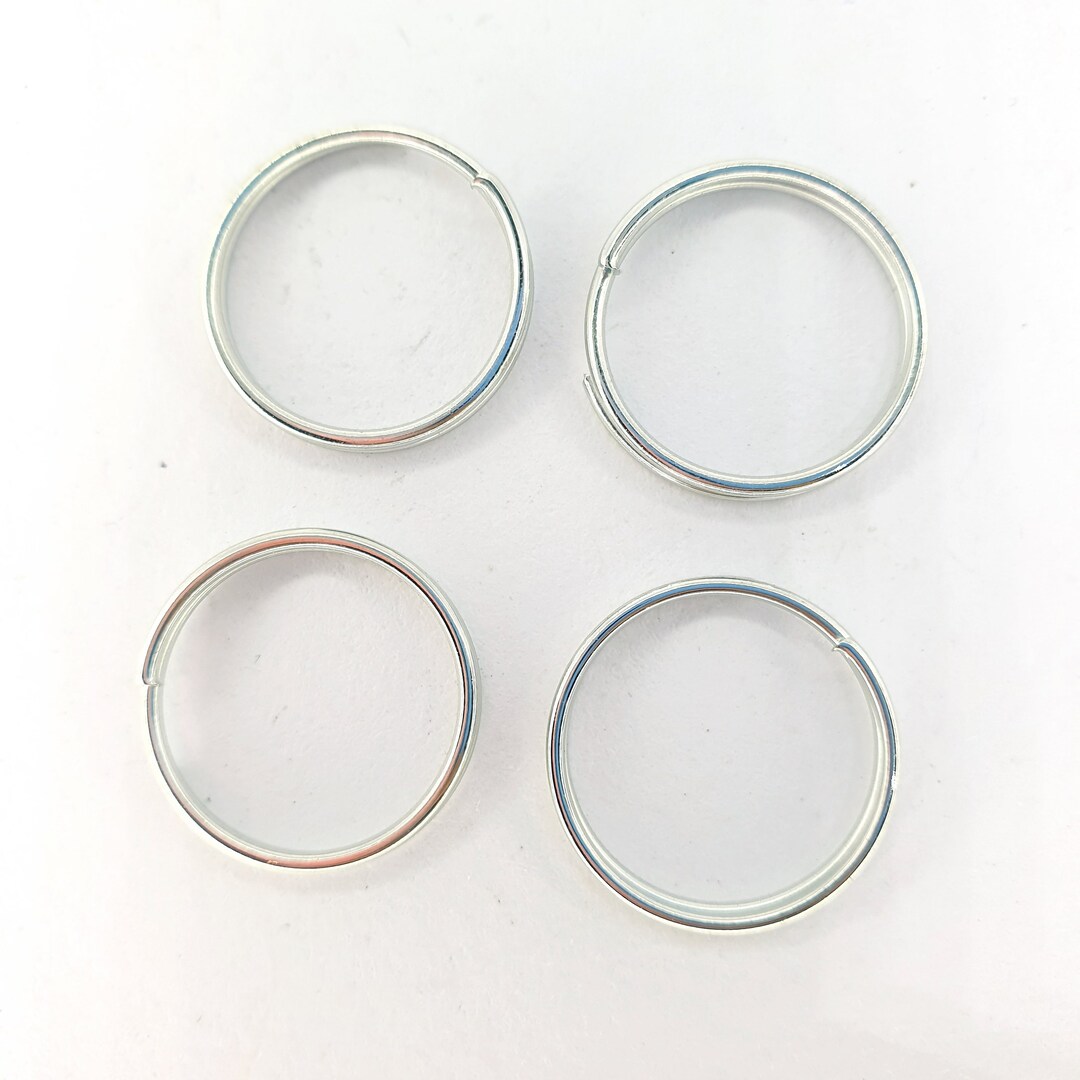 20 Pcs/pack 15mm Silver Double Jump Rings Split Rings Open Jump Rings ...