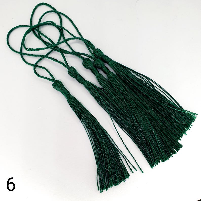 5 Pcs/pack 70-90mm Shade of Yellow and Green Colour Silk Tasel ...