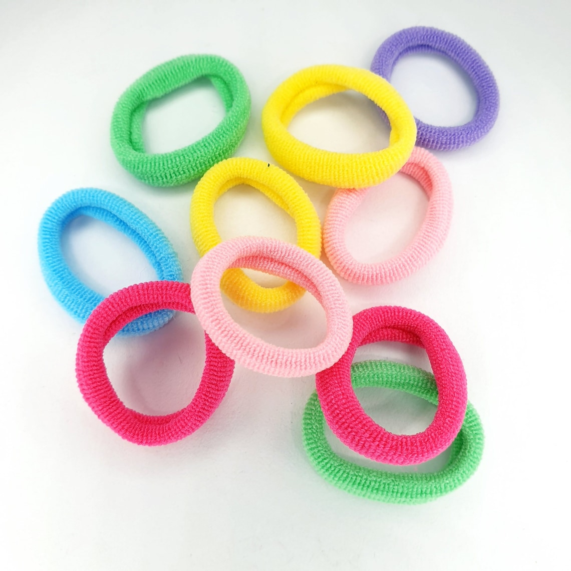 10 Pcs/pack Mini Hair Bobbles Mix Colours for Little Girls Toddlers ...