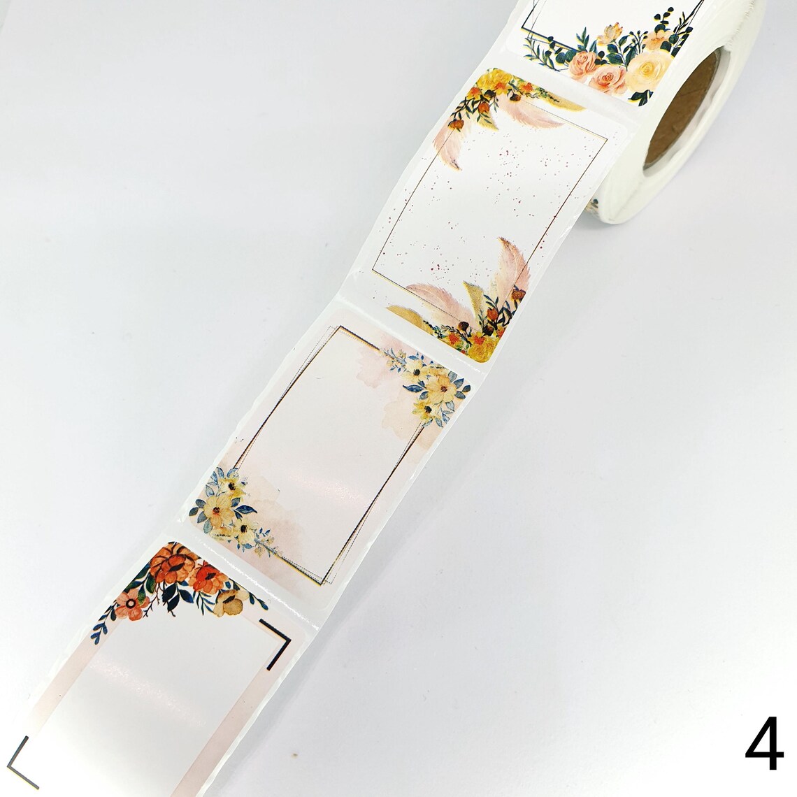 25 Pcs/lot 30mm X 50mm Flower Border Handwritten Blank Stickers for ...