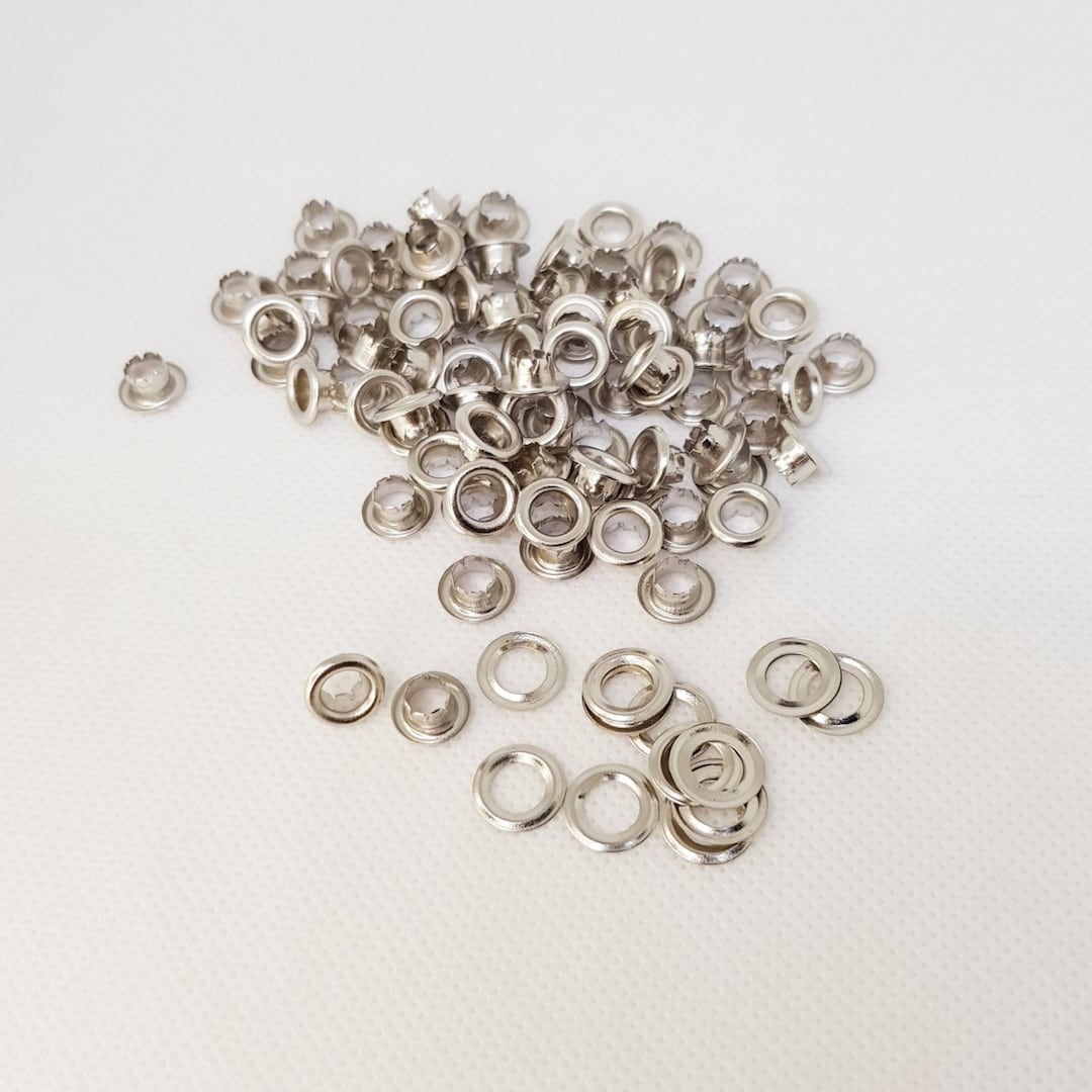50 Pcs/lot 5mm 6mm Hole Silver Gold KC Gold Bronze Colour Eyelets WITH ...