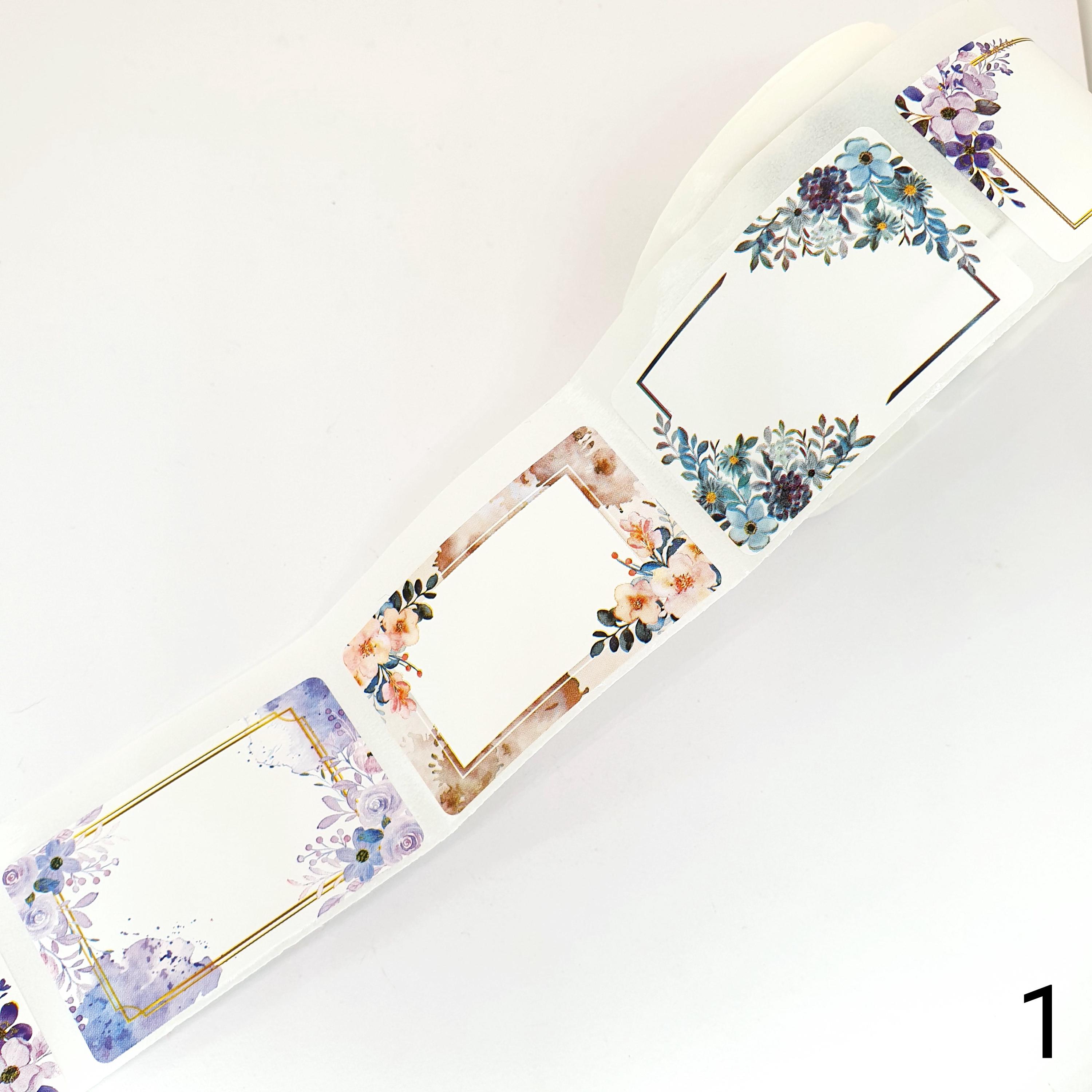 25 Pcs/lot 30mm X 50mm Flower Border Handwritten Blank Stickers for ...