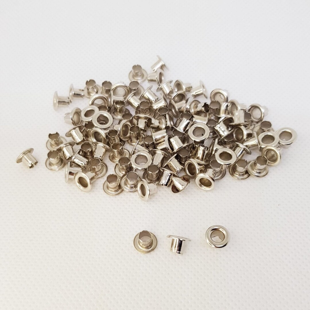 50 Pcs/lot 4mm Hole Silver Colour Eyelets WITHOUT WASHER Buttons ...