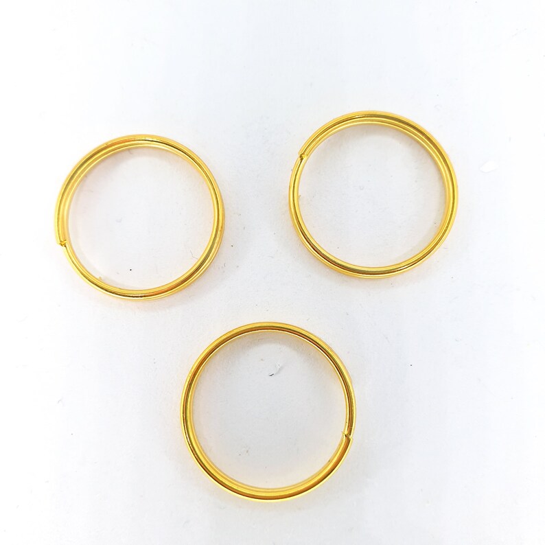20 Pcs/pack 20mm Gold Double Jump Rings Split Rings Open Jump Rings for ...