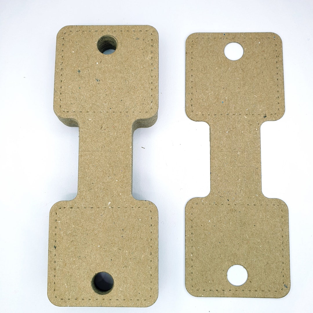 25 Pcs/lot Hair Scrunchies Display Cards 10cm X 3.7cm Brown Craft Paper ...