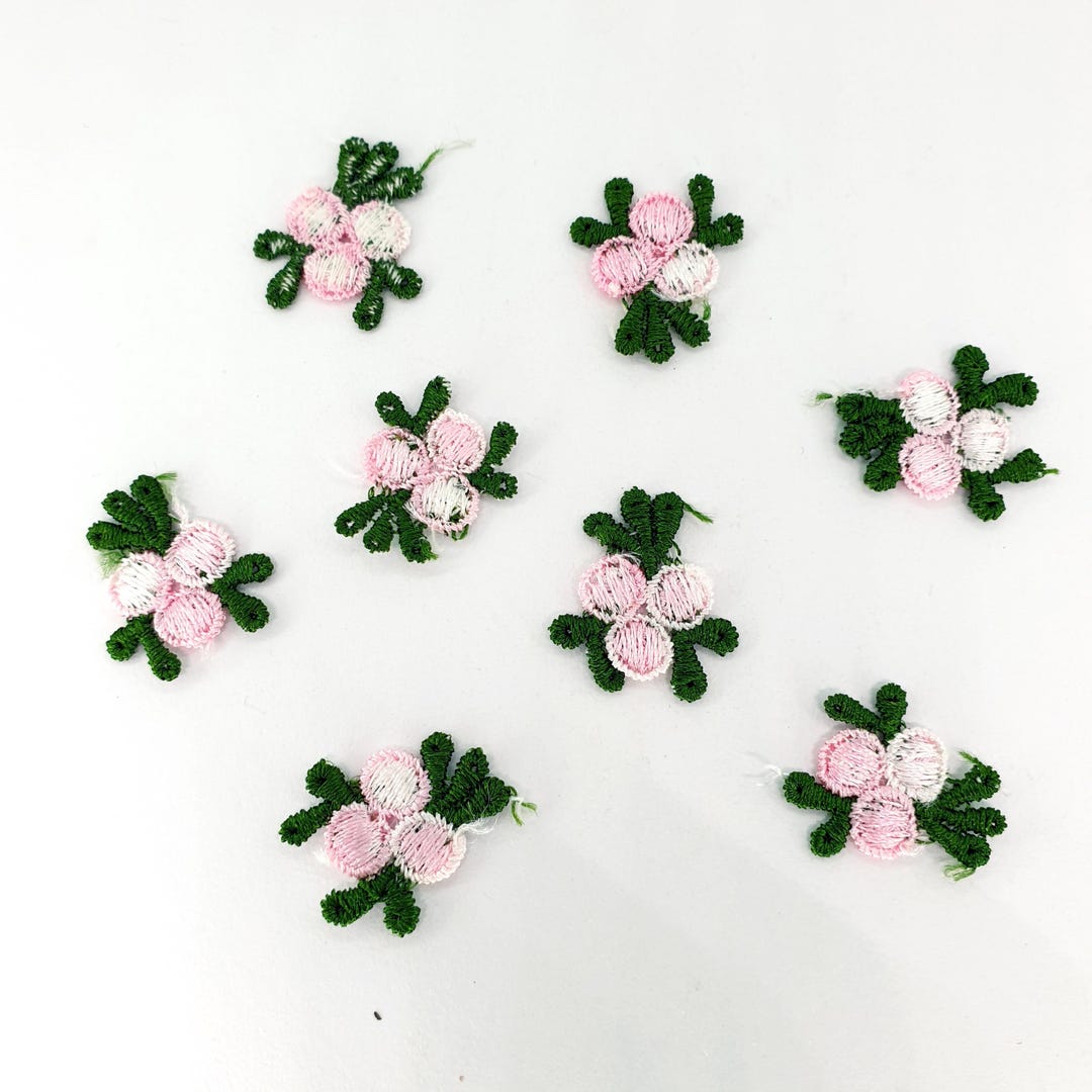 10 Pcs/lot 20mm DIY Lace Patch Fabric Sew Kn Flower Embroidery Sewing ...