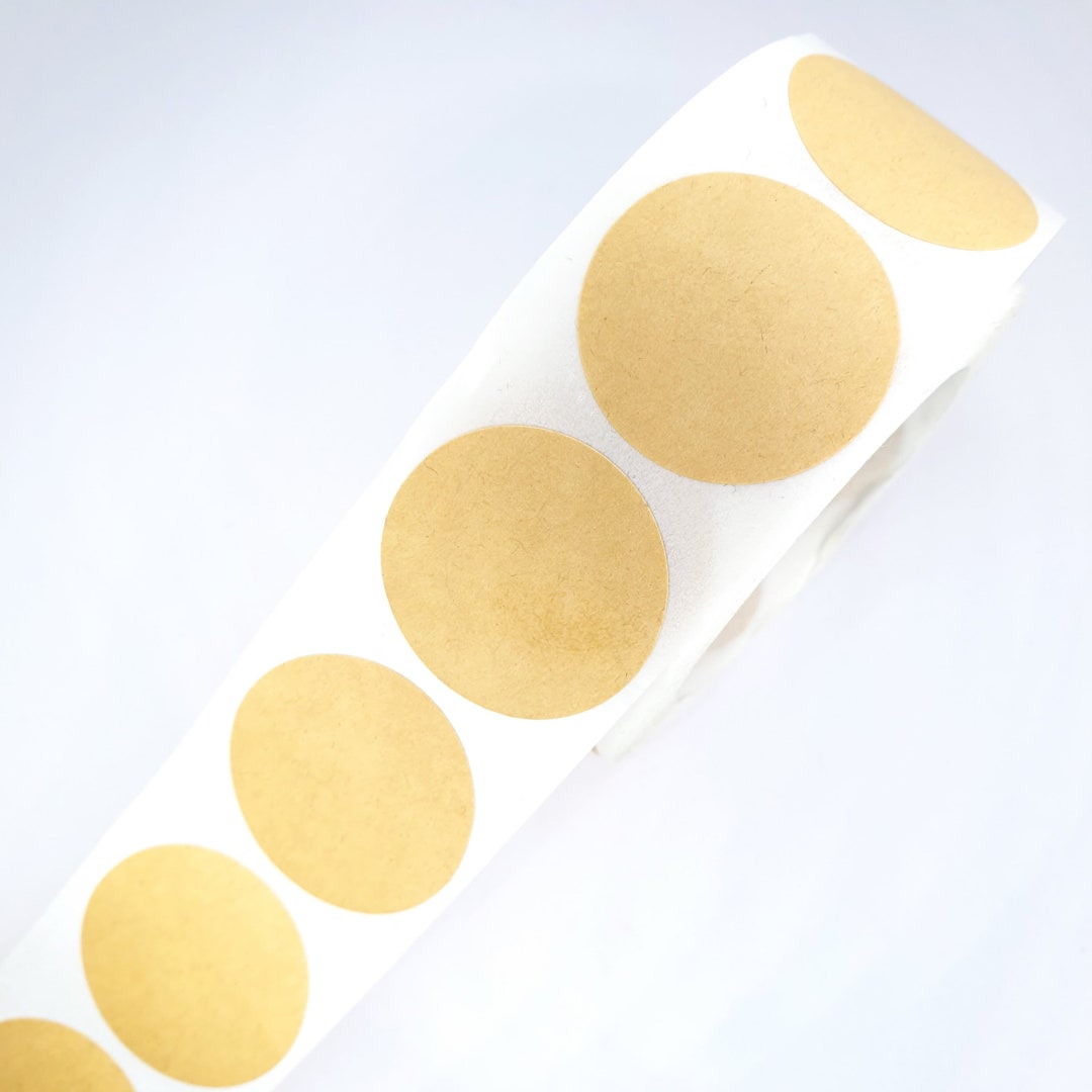 50 Pcs/lot 25mm Empty Blank Round Circle Shaped Brown Stickers Seal ...