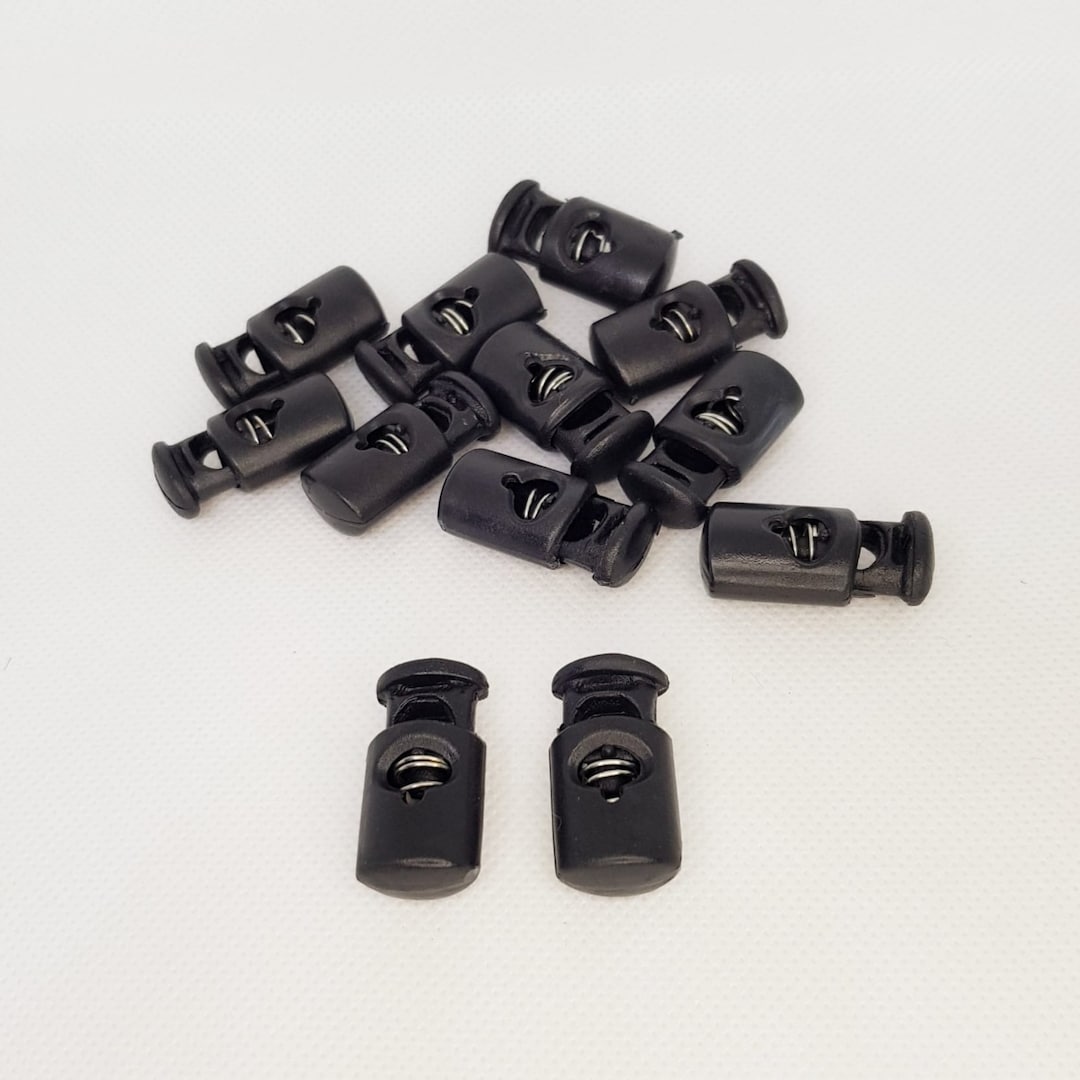 Plastic Cord Lock Stopper Fastener Spring Toggle Clip Clamp for 4mm or ...