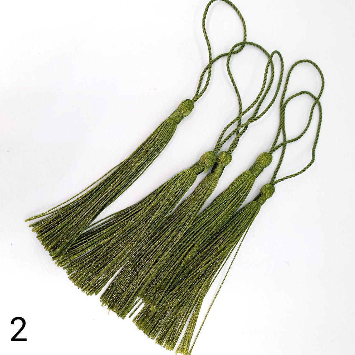 5 Pcs/pack 70-90mm Shade of Yellow and Green Colour Silk Tasel ...