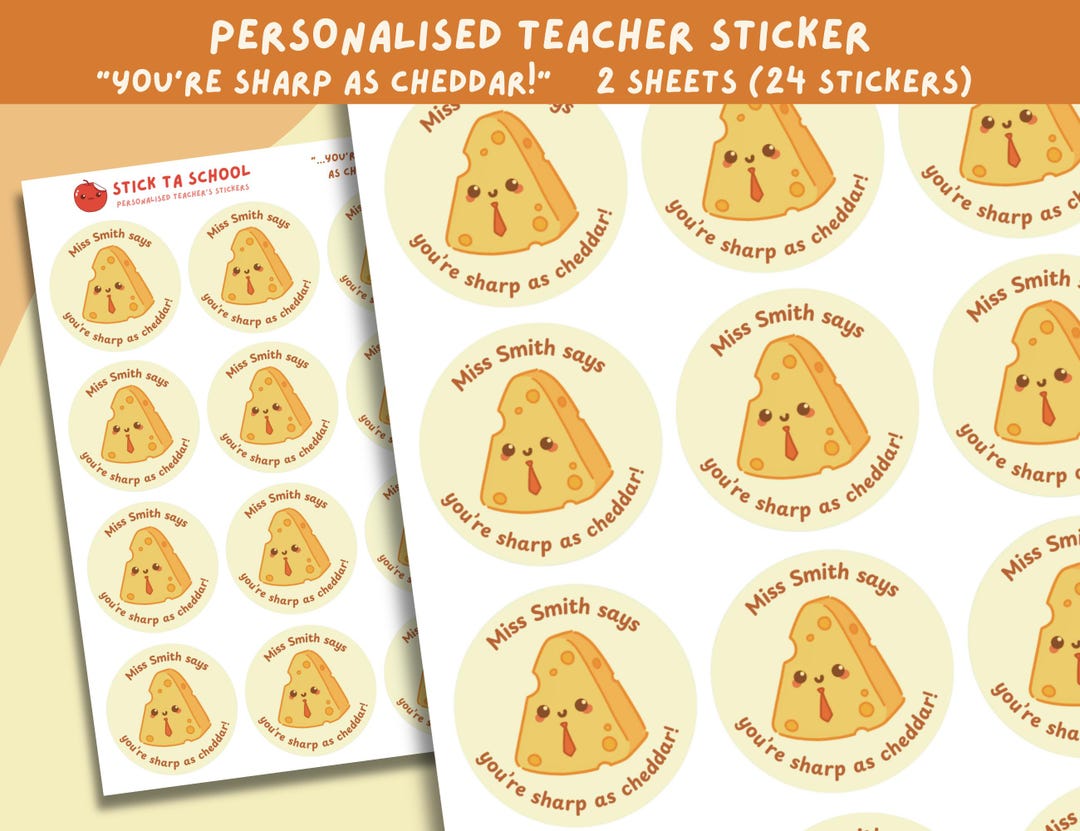 Personalised Teacher Sticker | Well Done Sticker | You're Sharp as ...