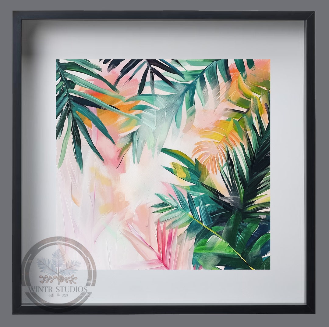 Tropical Minimal Painting (digital Download) - Etsy
