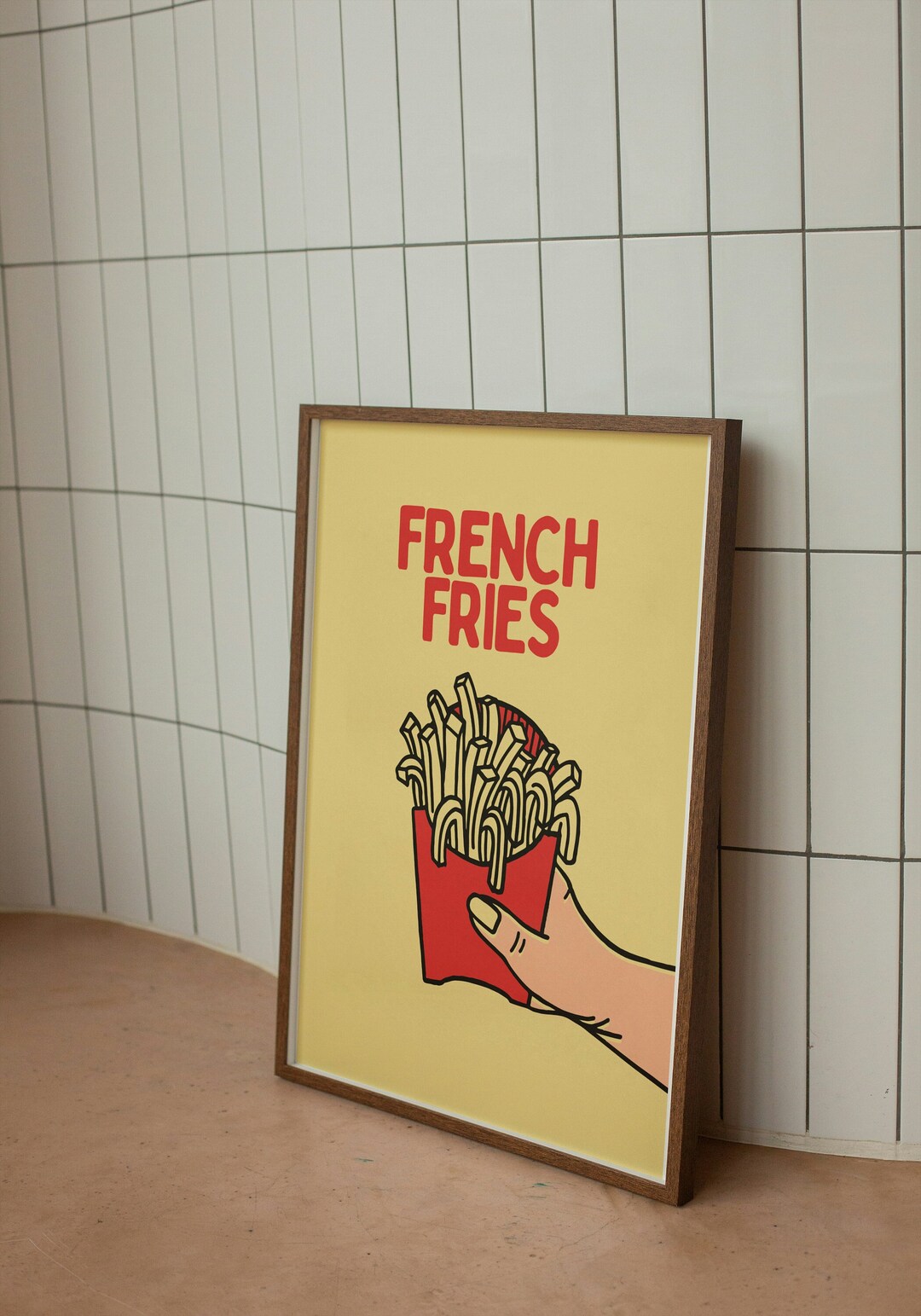 Vintage French Fries Poster - Retro Kitchen Wall Art, Perfect for Diner ...