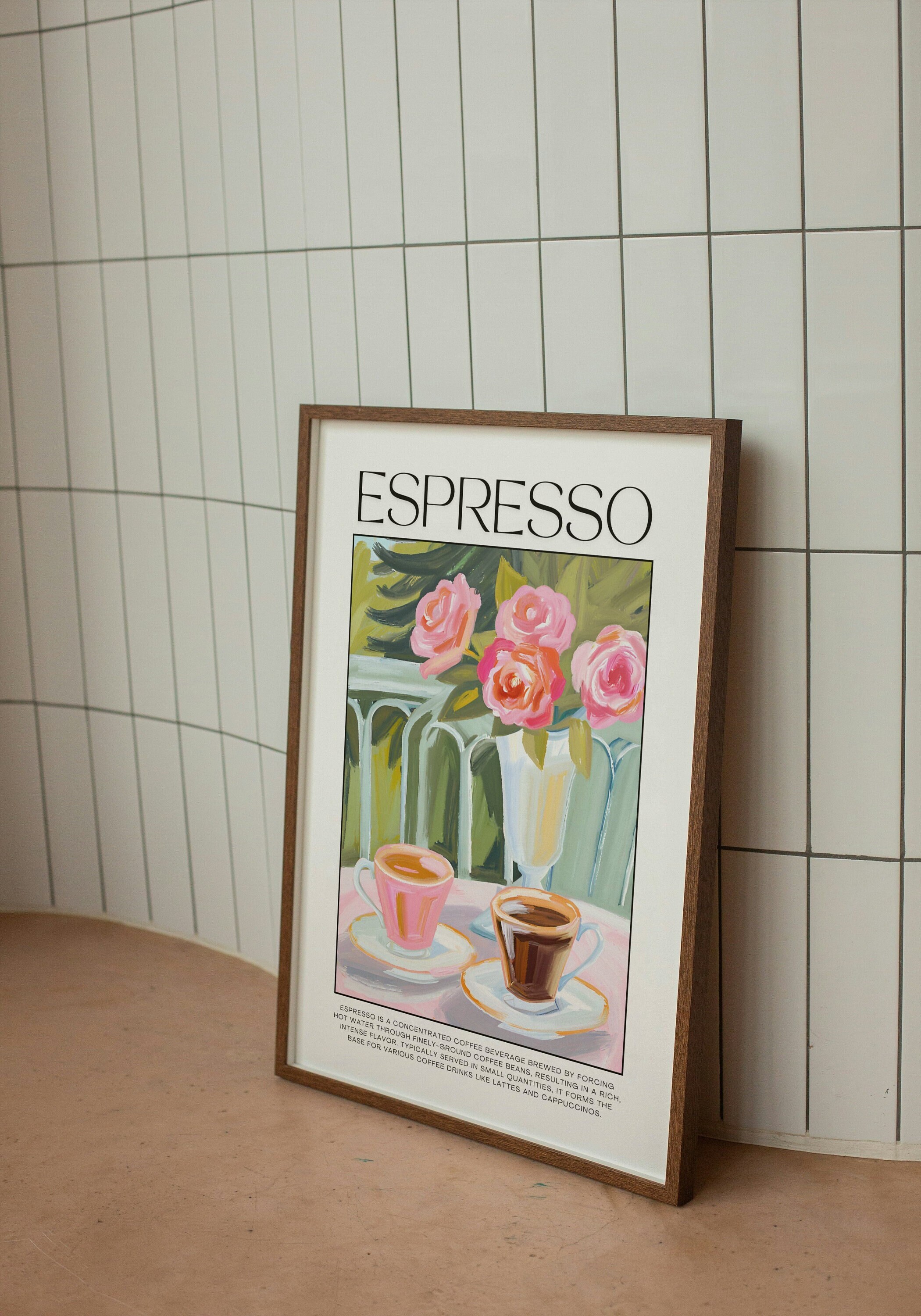 Coffee Poster, Italian Espresso Print, Kitchen Decor, Retro Coffee Art ...