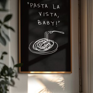 Pasta Print- Spaghetti Poster - Food Print - Modern Kitchen Decor ...