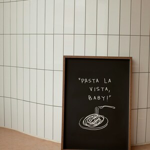 Pasta Print- Spaghetti Poster - Food Print - Modern Kitchen Decor ...