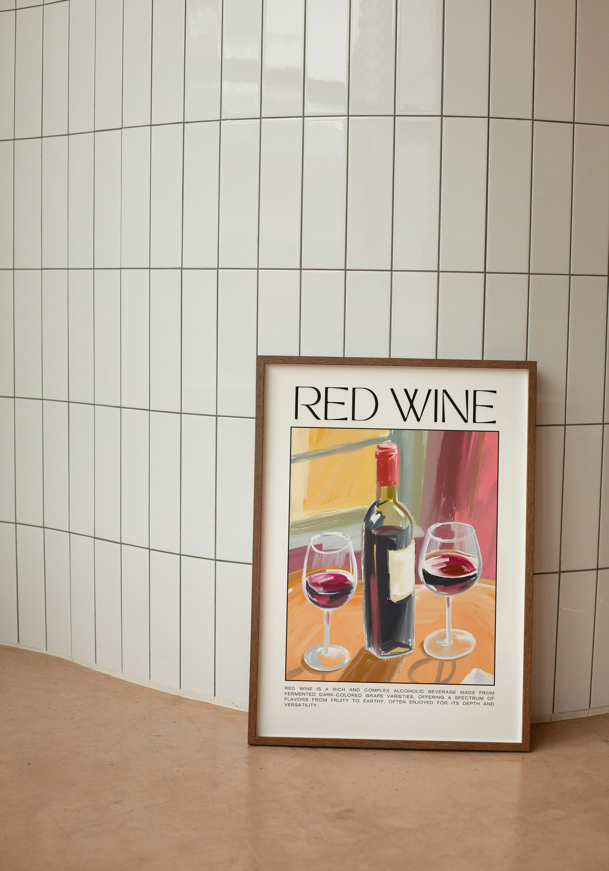 French Wine Poster - Retro Drink Poster - French Poster - Bar Cart Decor Print - Kitchen Art ...