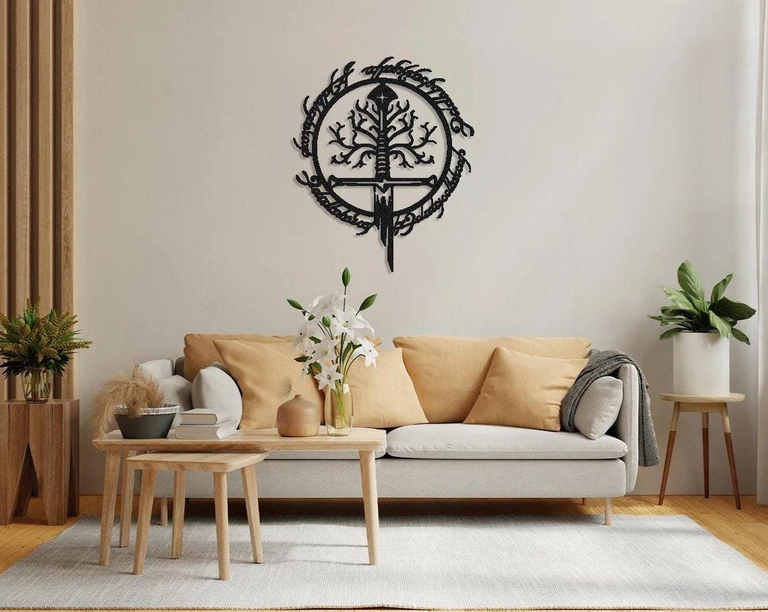 Lord of the Rings Wall Decor, Lord Middle Earth Metal Wall Art, Gifts ...