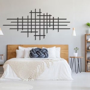 Modern Luxury Style Line Wall Art, Minimalist Line Art, Geometric Metal ...