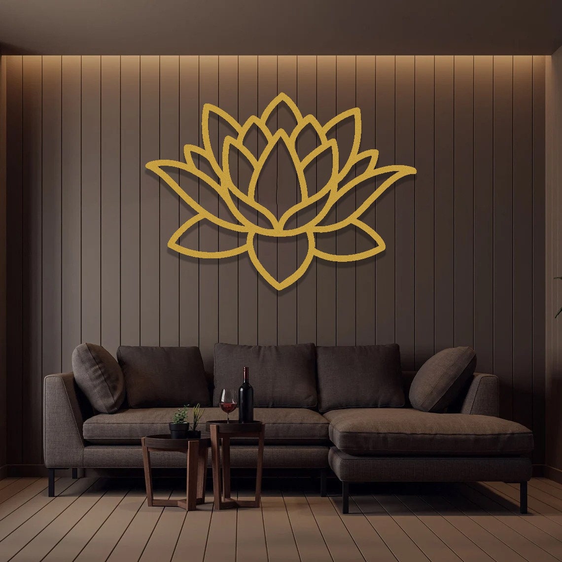 Lotus Flower Metal Wall Decor, Metal Wall Sculpture, Large Outdoor Wall ...