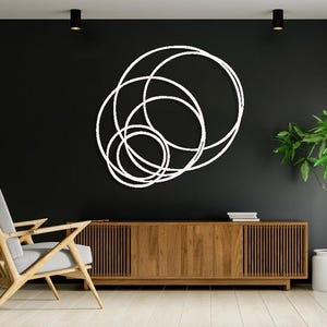 Circular Metal Wall Decor, Abstract Metal Wall Decor, Round Modern Wall ...