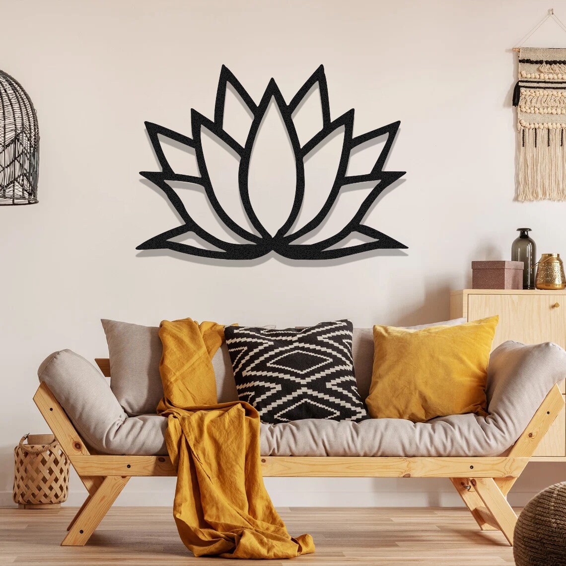 Lotus Metal Wall Decor, 3D Mandala Art, Lotus Flower Wall Art, Home ...